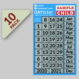 Child DAYtickets (10) Valid until end 2021 - Lothian Buses